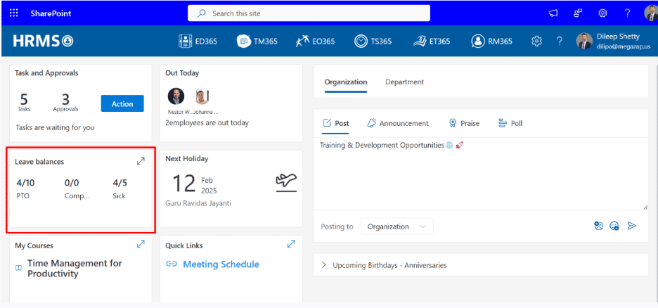 Smarter HR Processes with SharePoint HR Management